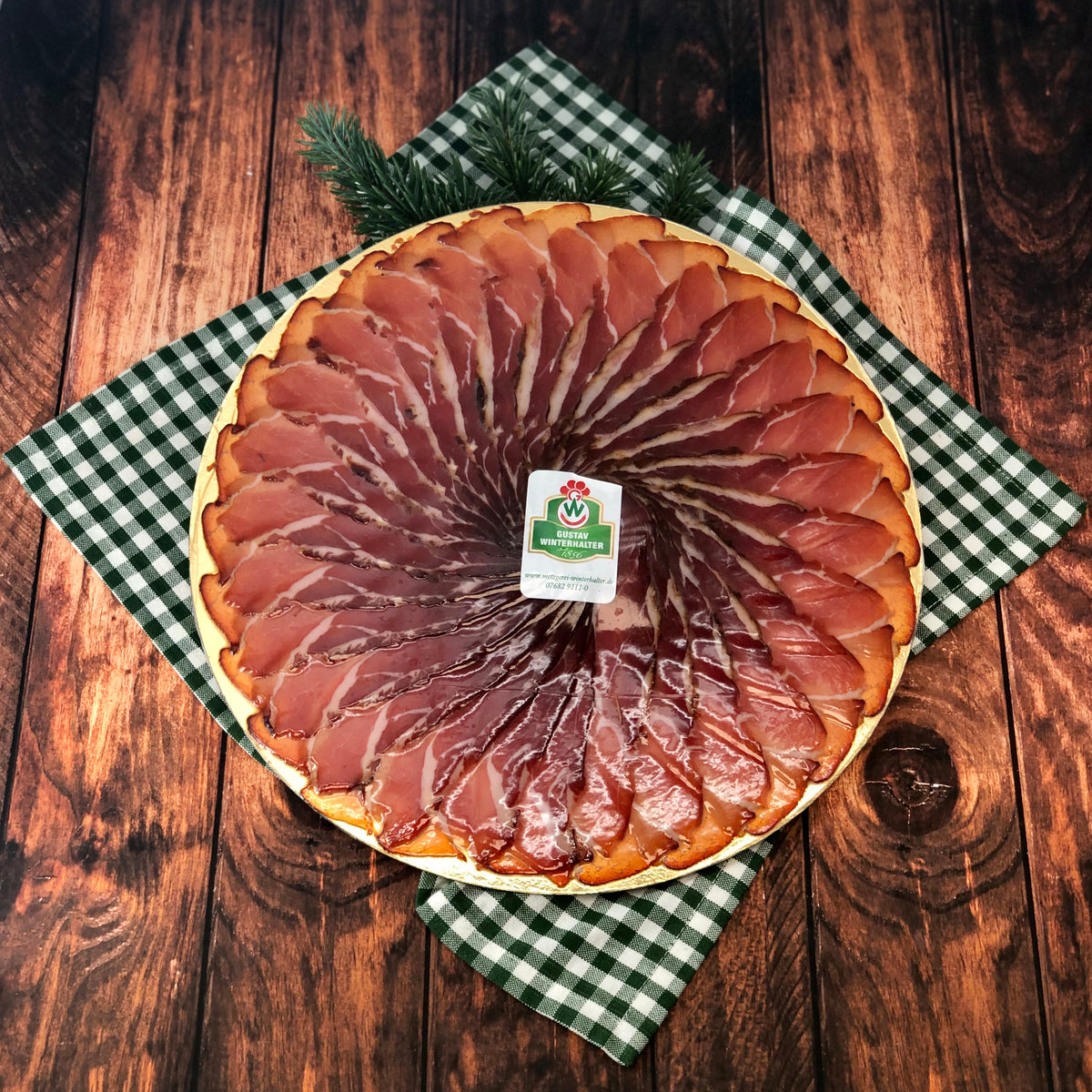Original Black Forest ham plate large approx. 230g – Metzgerei Gustav ...